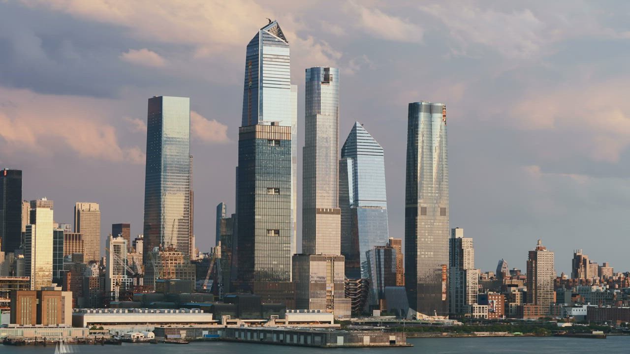 Manhattan building skyline - Free Stock Video