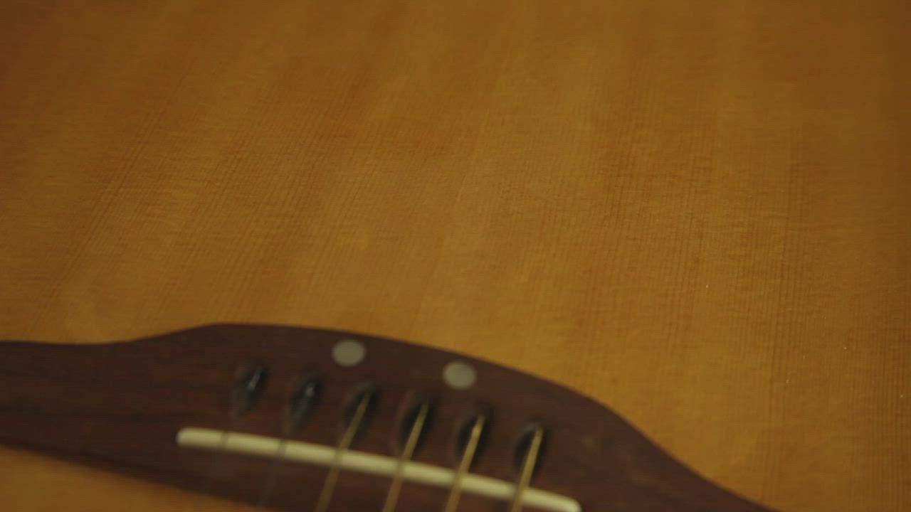 Closeup of guitar strings - Free Stock Video