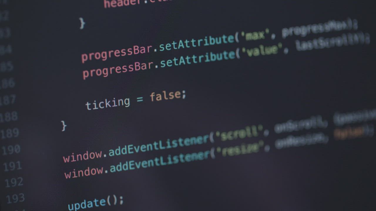 Software developer typing code, macro close up - Free Stock Video