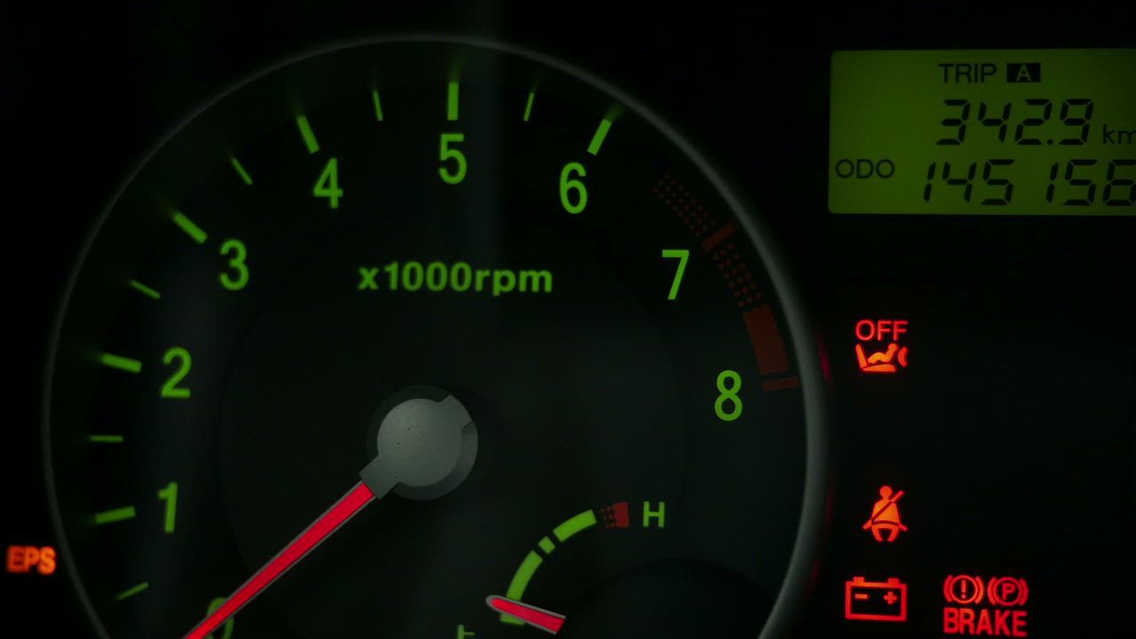 Car speed dashboard - Free Stock Video