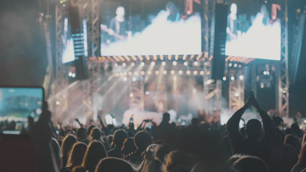 Music concert crowd - Free Stock Video