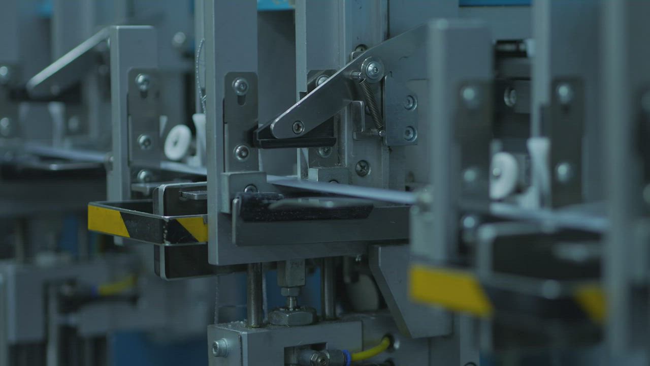 Mechanical machinery working close up - Free Stock Video