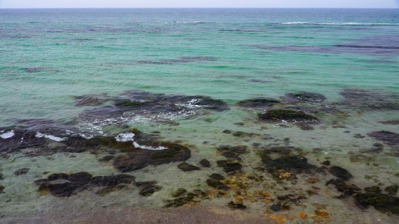 Small sea waves and clear water - Free Stock Video