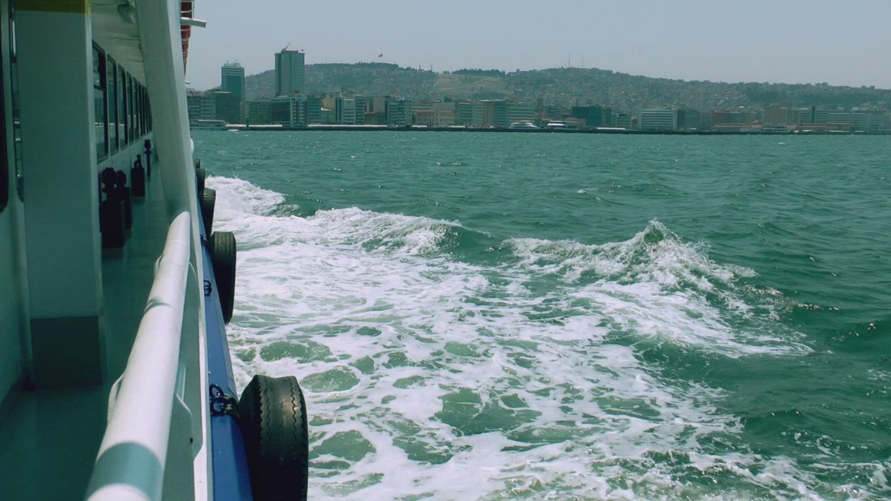 Side view from a ferry boat - Free Stock Video
