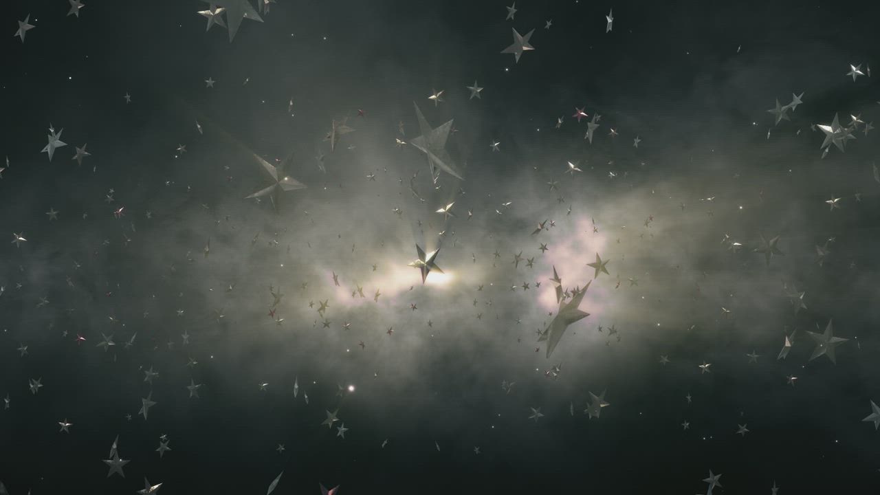 Award stars floating in space - Free Stock Video