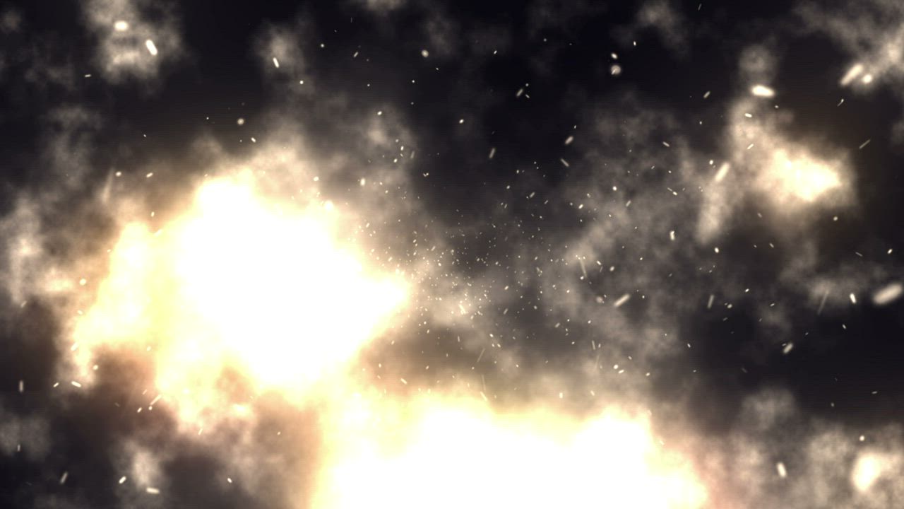 Particle explosion and smoke - Free Stock Video