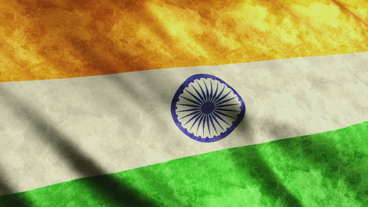 India flag waving, 3D animation - Free Stock Video