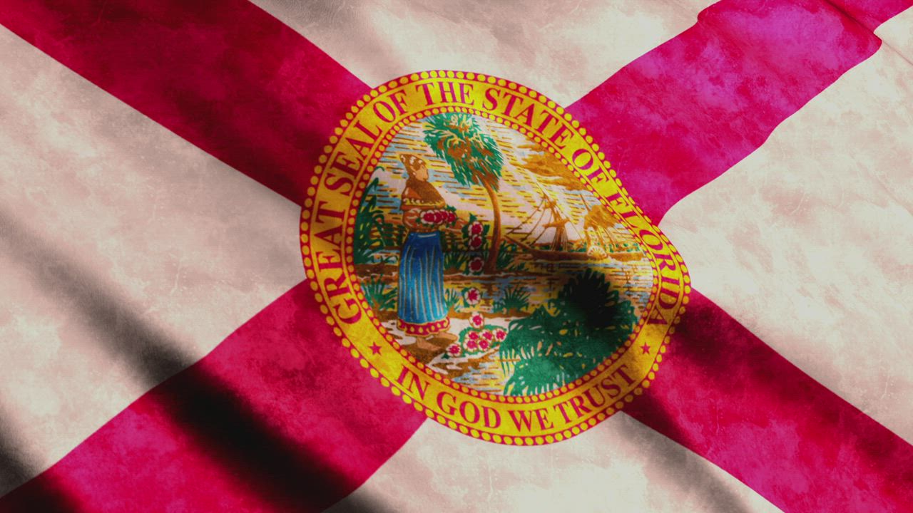 Florida state flag - Free Stock Video
