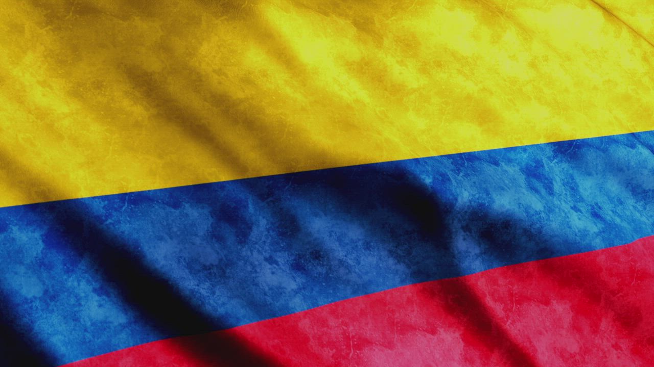 Colombia flag, render - Free Stock Video