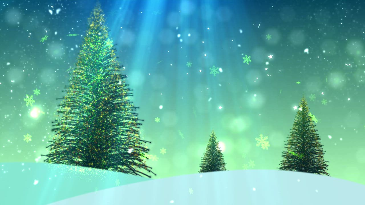Christmas tree, title background render - Free Stock Video