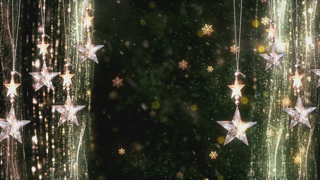 Christmas hanging stars - Free Stock Video