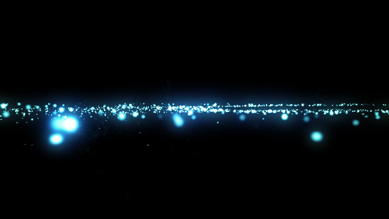 Layer of luminous particles in space - Free Stock Video