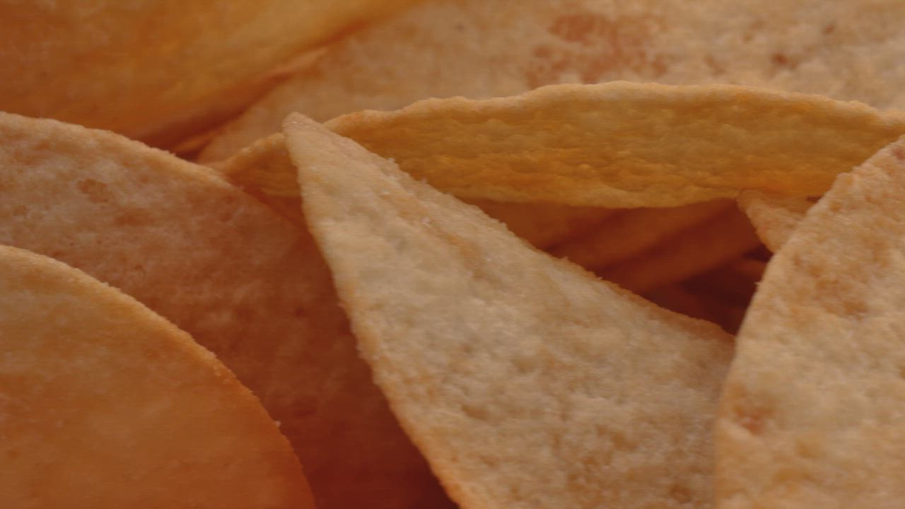 Cheese Flavored Fries While Spinning - Free Stock Video
