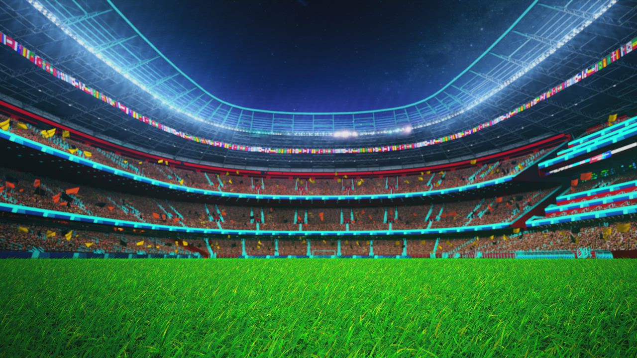 Fans in the stadium before the game, 3D animation - Free Stock Video