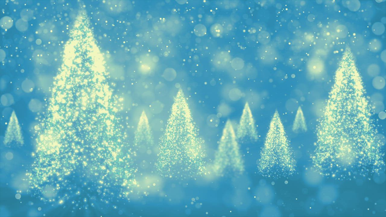 Spinning Christmas Light Trees - Free Stock Video