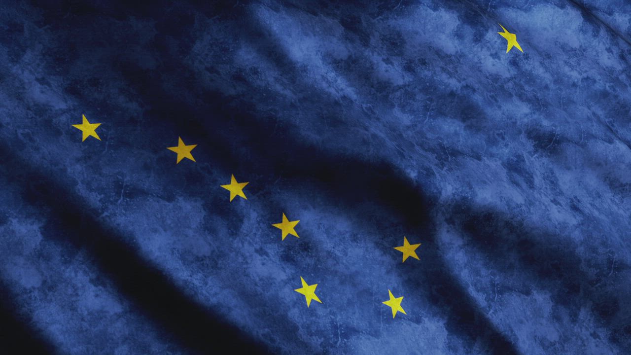 Alaska flag of United States - Free Stock Video