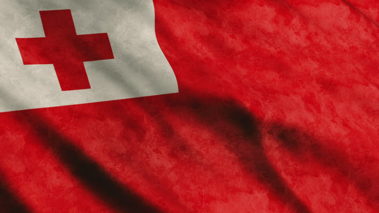 Tonga red flag - Free Stock Video