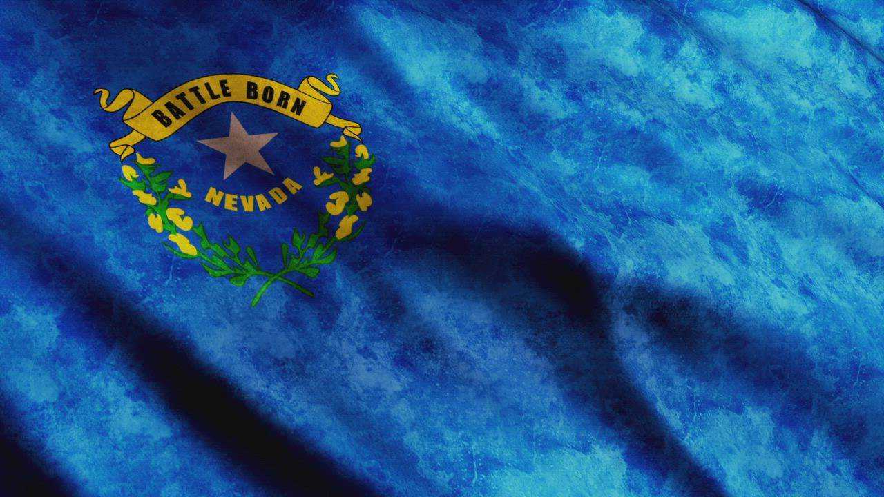 Nevada State Blue Flag - Free Stock Video
