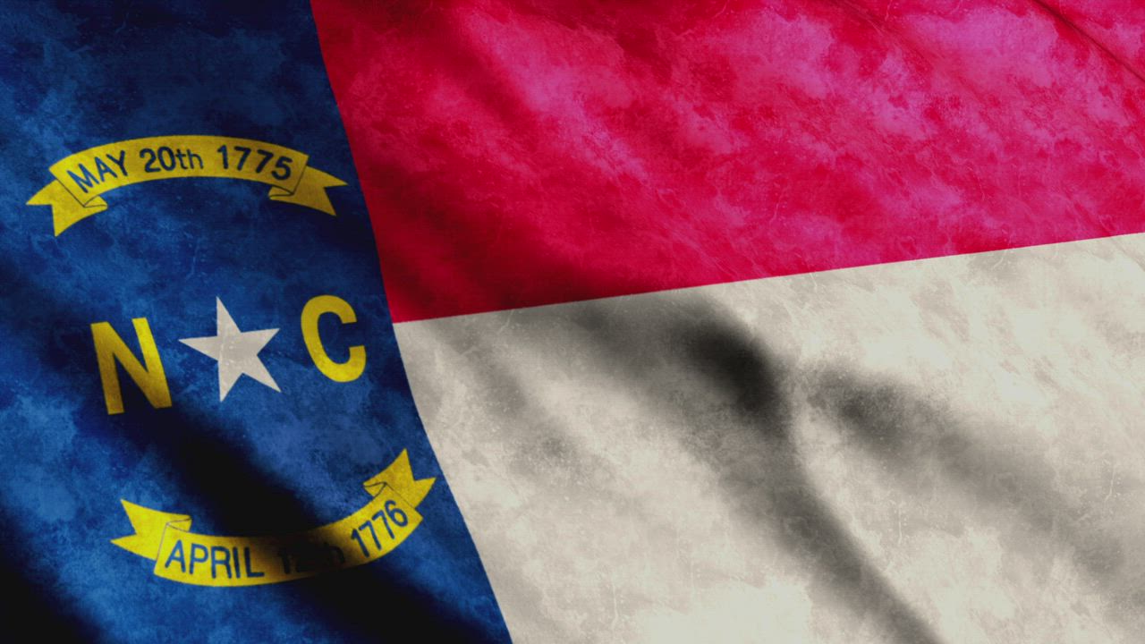 3D Render of North Carolina State Flag - Free Stock Video