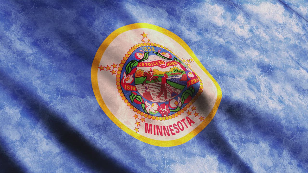 Weathered Minnesota State Flag - Free Stock Video