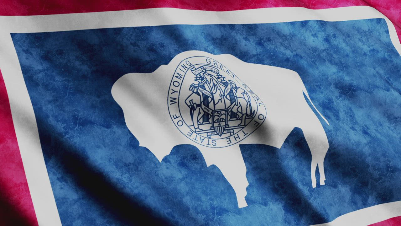Wyoming State flag - Free Stock Video