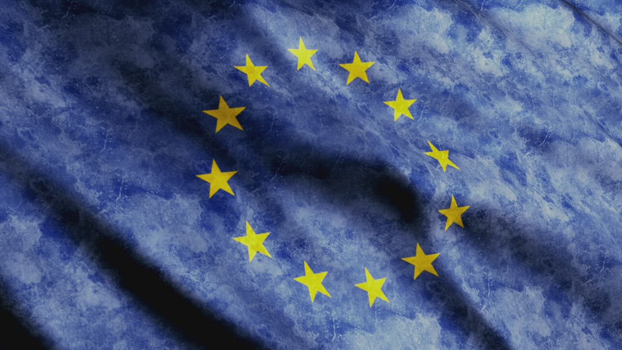 Faded European Union Flag - Free Stock Video