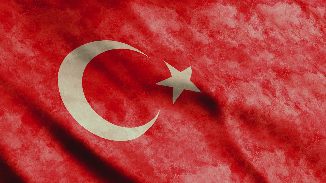 Turkey faded flag - Free Stock Video