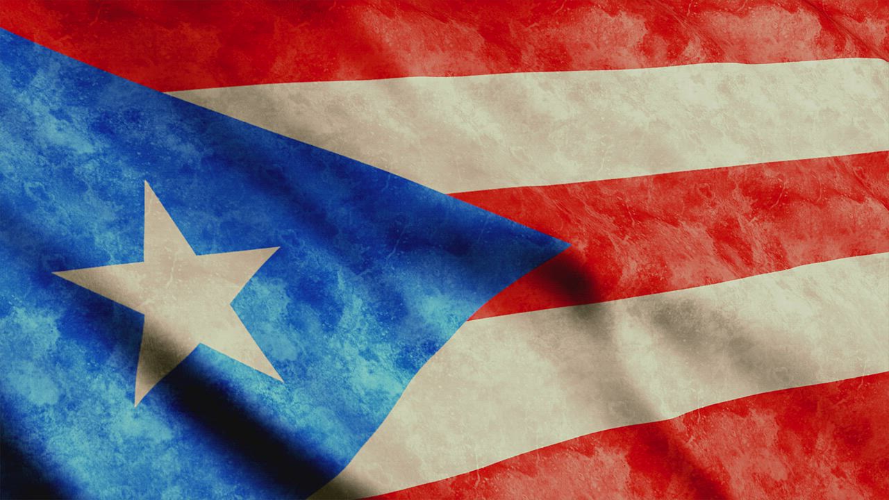 Puerto Rico waving flag - Free Stock Video