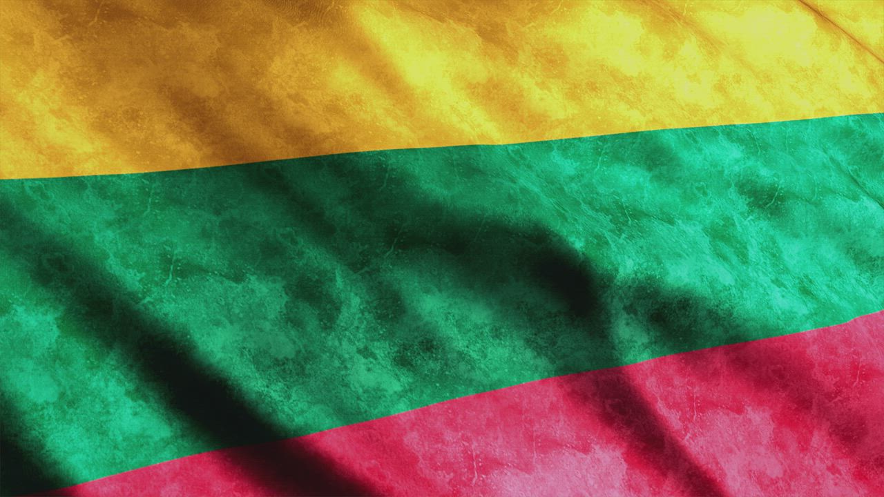 Lithuania flag with faded texture - Free Stock Video