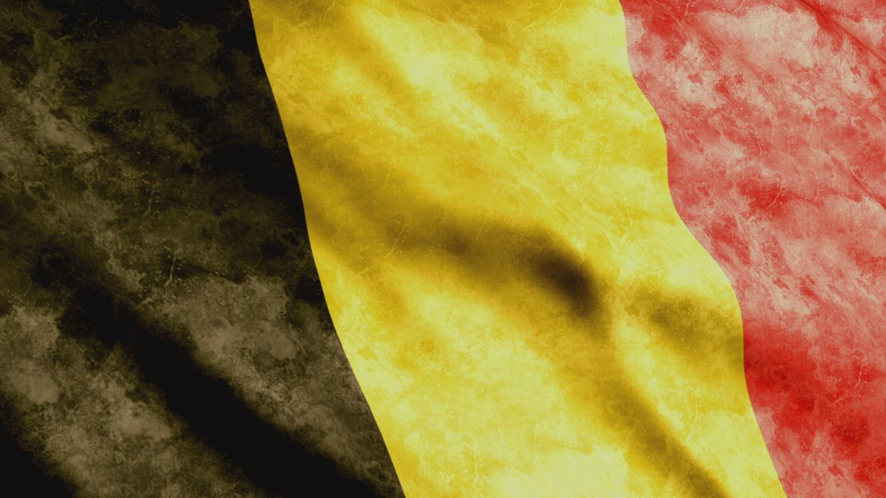 Belgium faded flag, 3D render animation - Free Stock Video