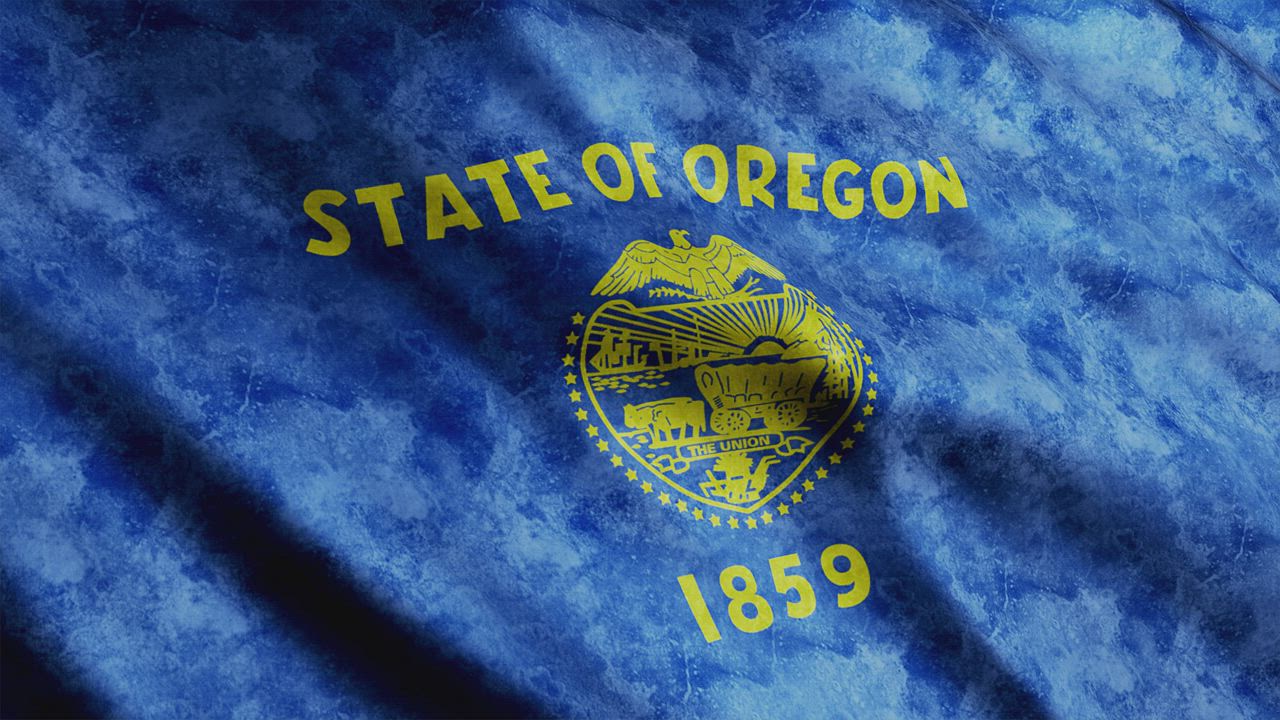 Oregon State flag from USA - Free Stock Video