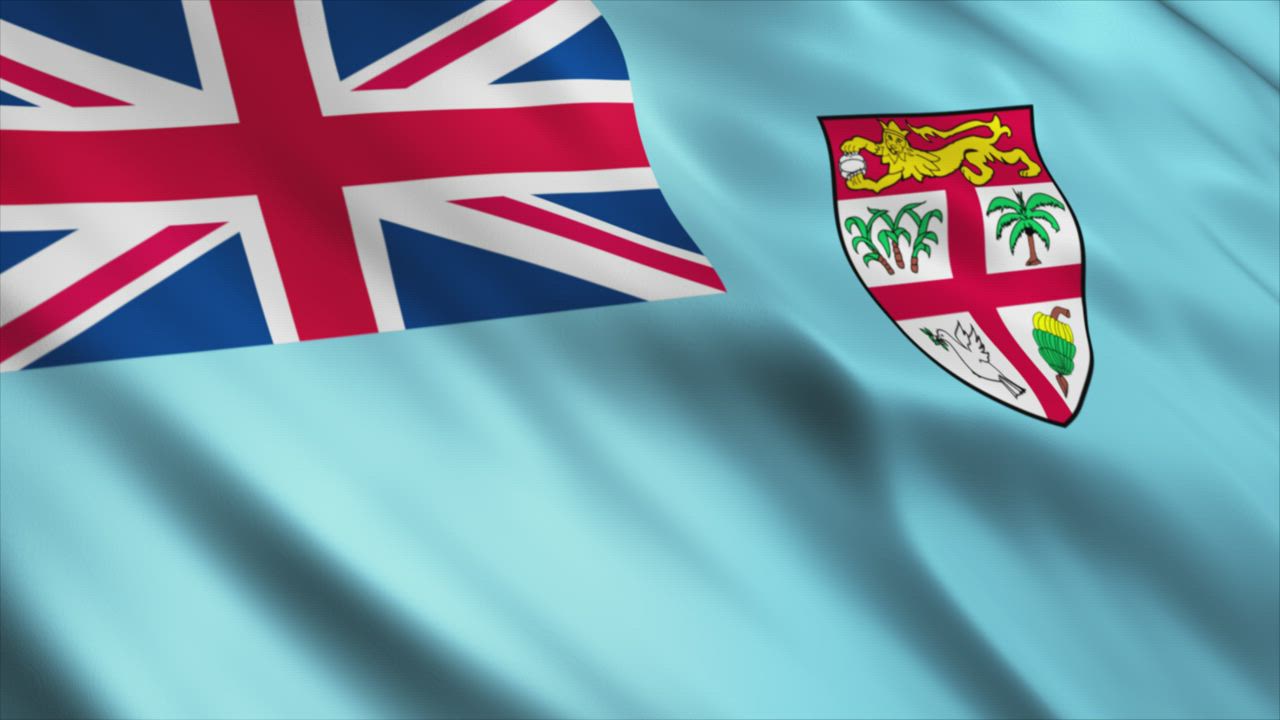 Fiji Islands 3D flag - Free Stock Video