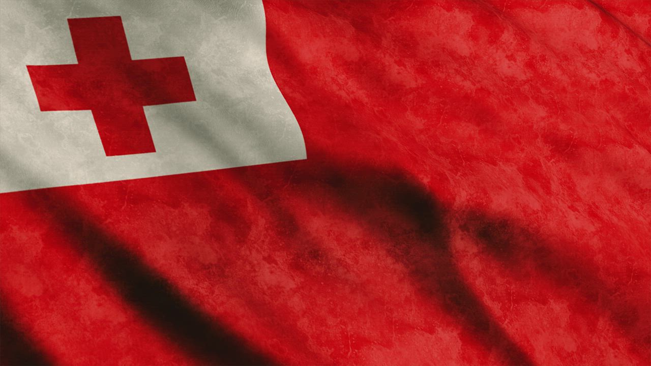 Tonga 3D flag waving - Free Stock Video