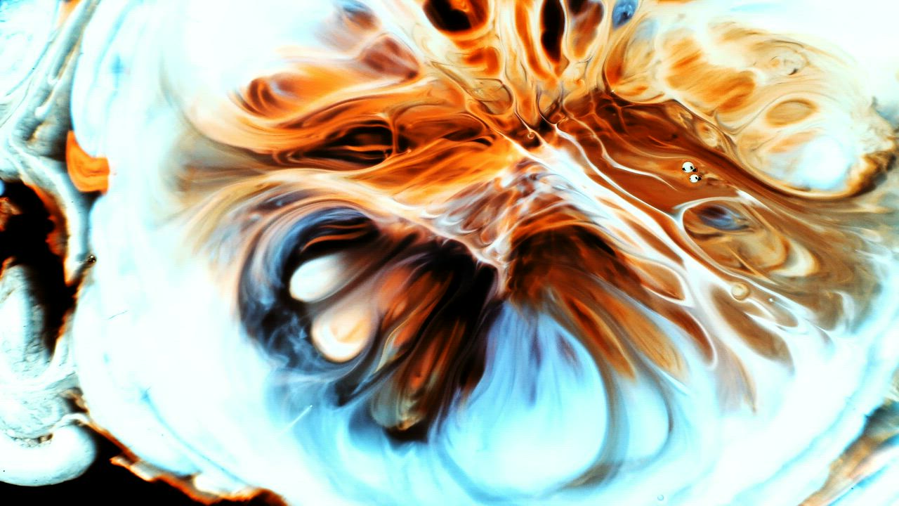 Abstract texture of moving ink and paint - Free Stock Video