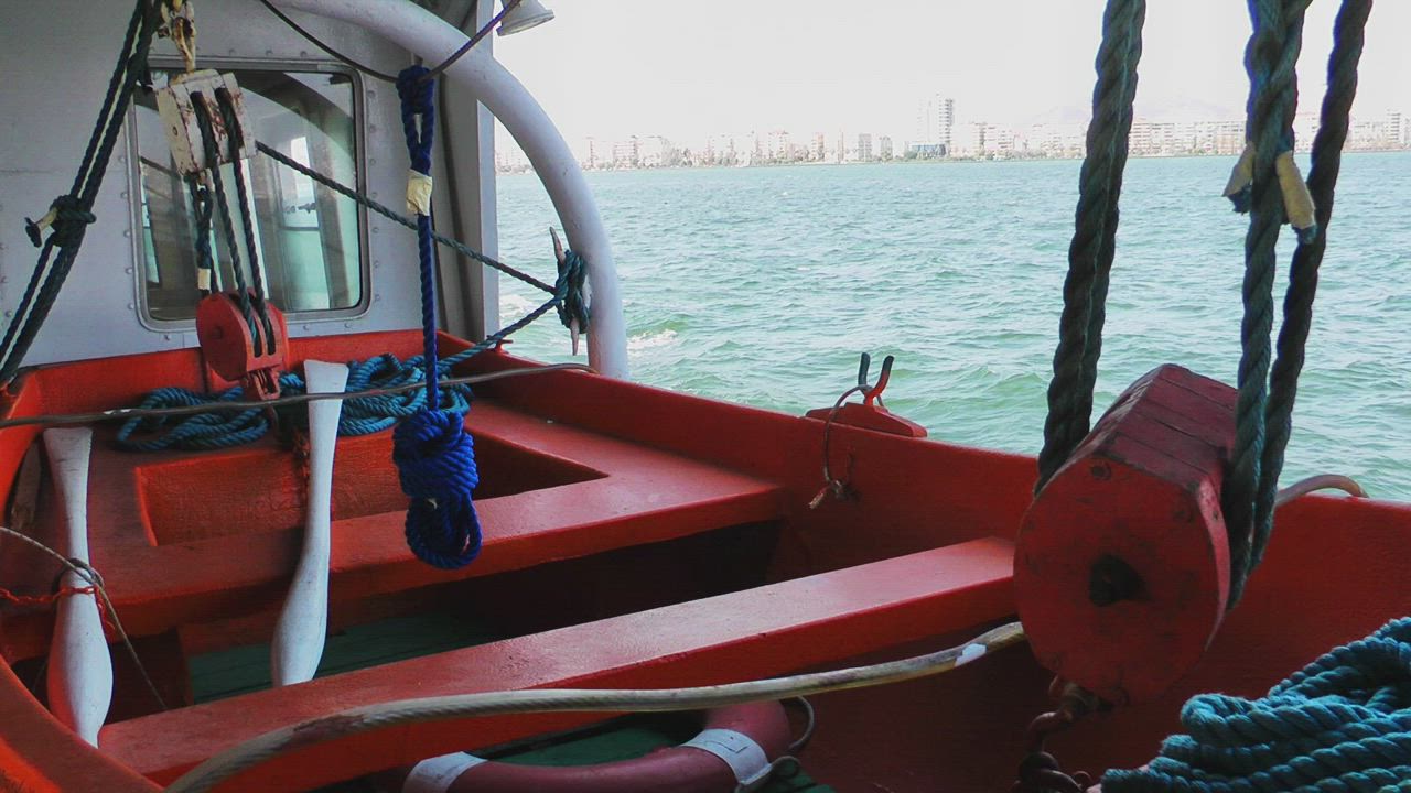 Sea view from a sailing ship - Free Stock Video