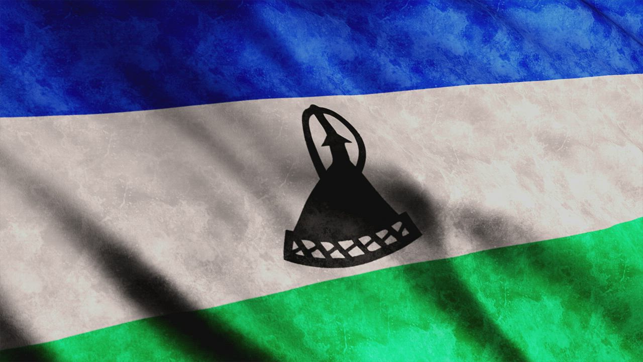 Lesotho flag in 3D render - Free Stock Video