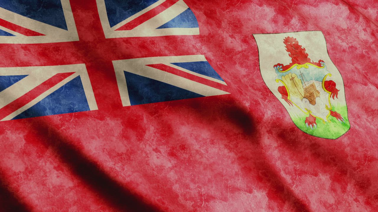 Bermuda faded flag, 3D - Free Stock Video