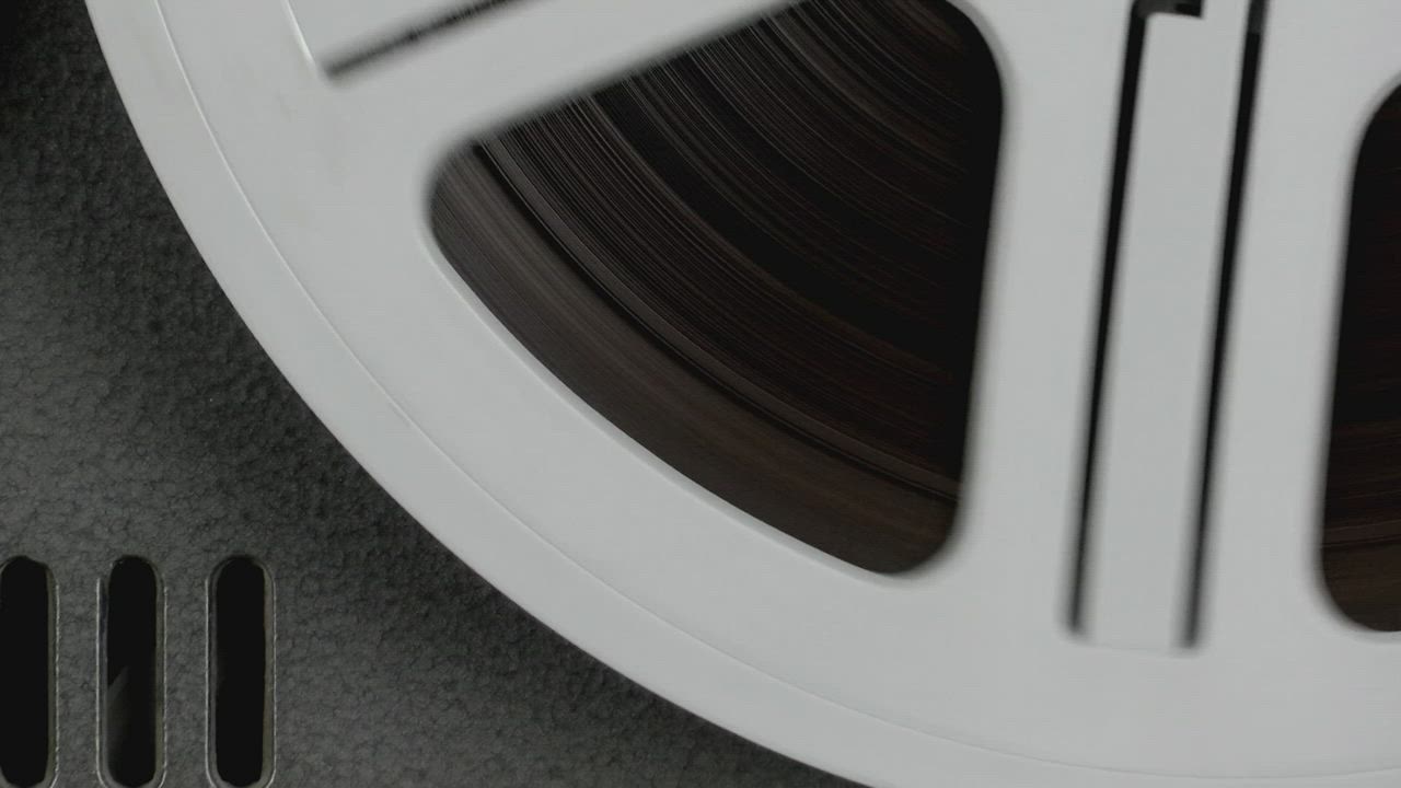 Analog audio tape being played, close up - Free Stock Video