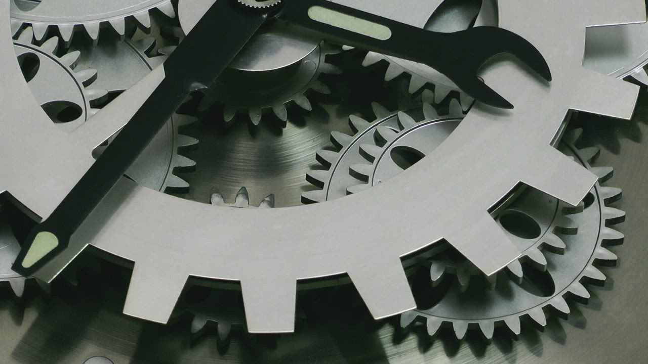 Gears of a steel watch working - Free Stock Video