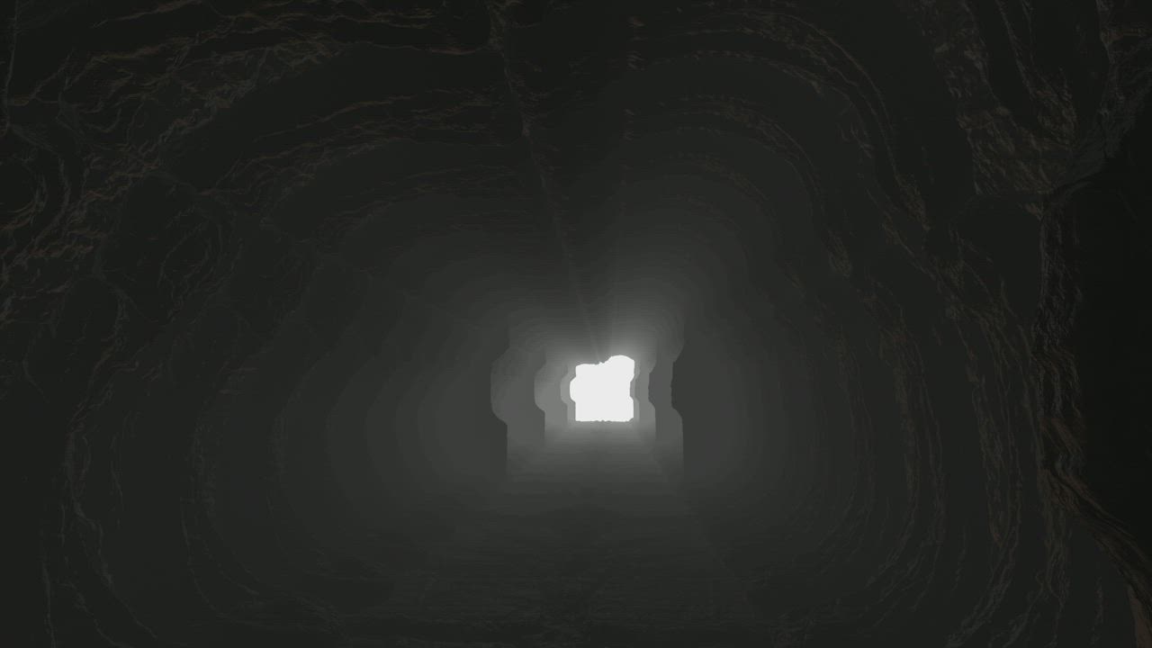 Alien tunnel with light in the background, loop video - Free Stock Video