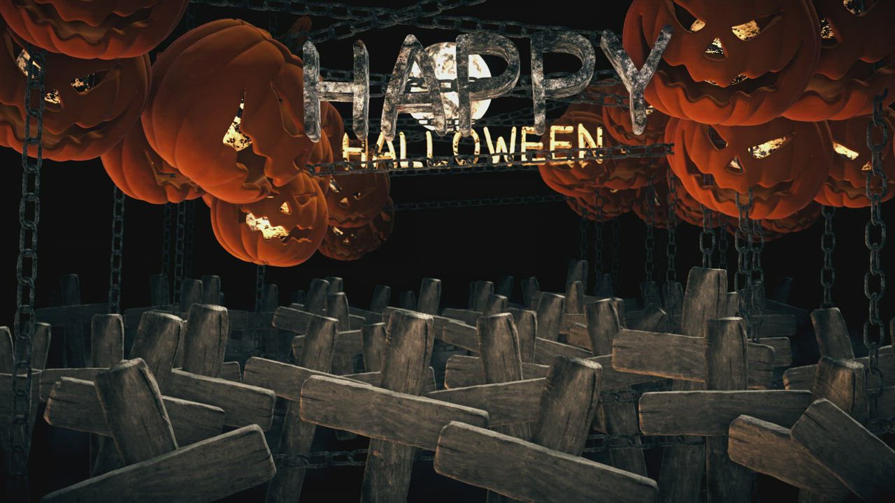 Happy Halloween 3D animation - Free Stock Video