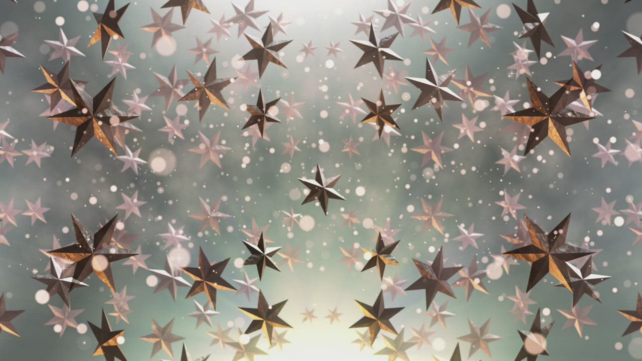 Floating award stars, loop video - Free Stock Video