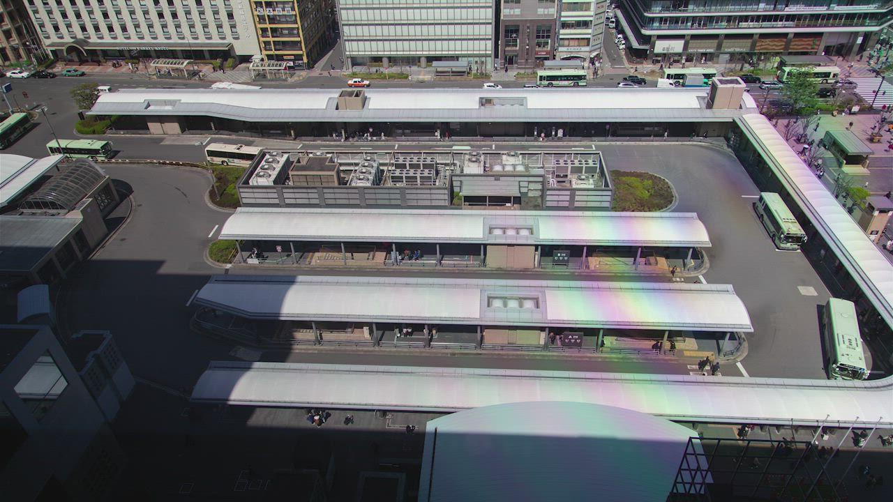Bus terminal in Kyoto time lapse - Free Stock Video
