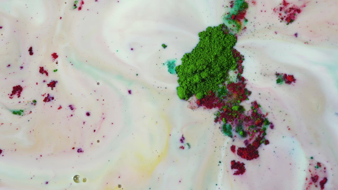 Mixing powder paints - Free Stock Video