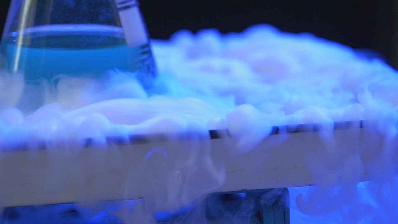 Smoke effect from Liquid Nitrogen - Free Stock Video