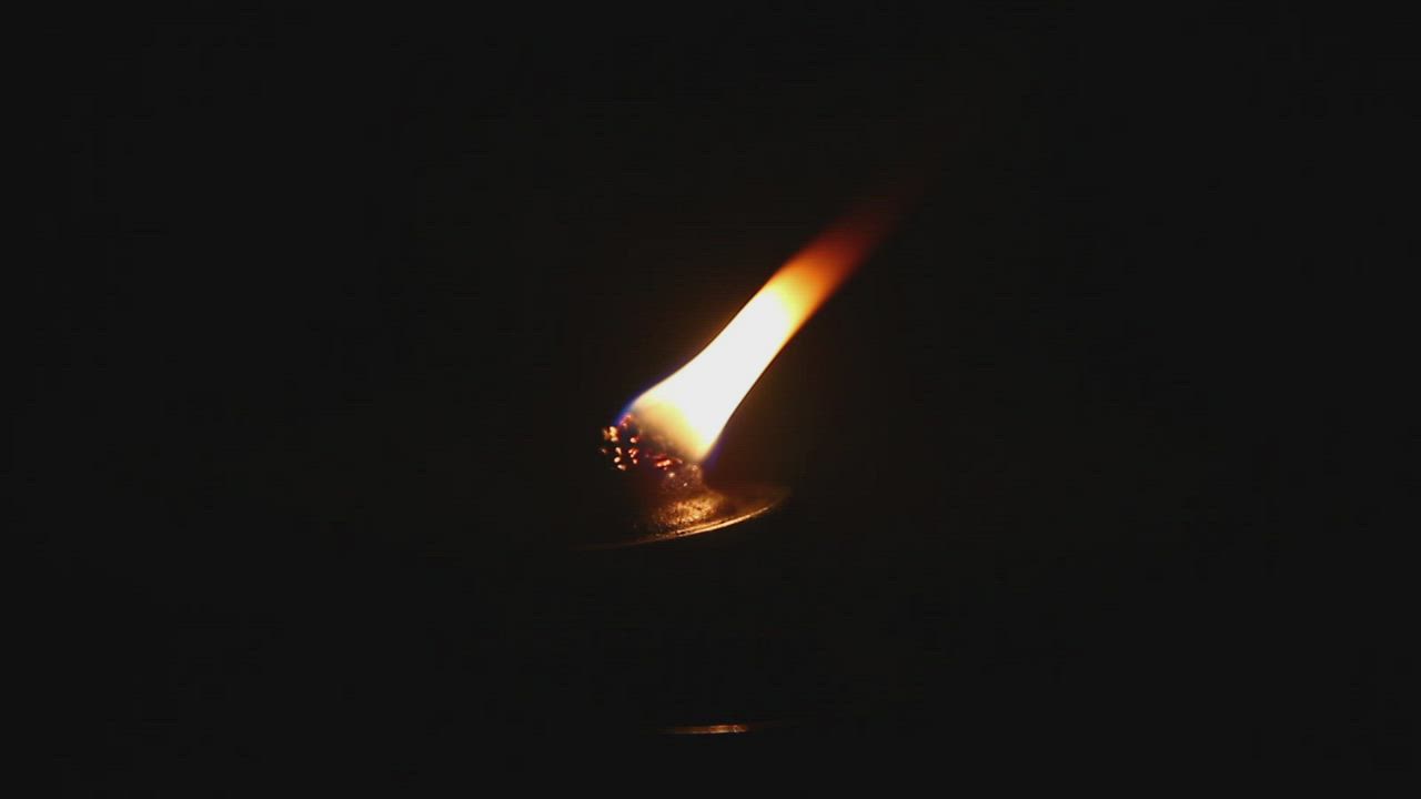 Small flame from an oil lantern - Free Stock Video
