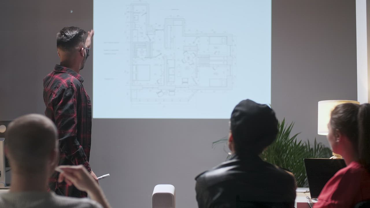 Discussion of an engineering project - Free Stock Video