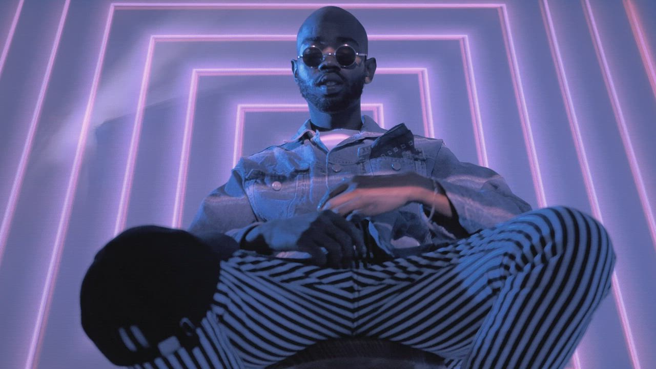 Light projected on man in suit - Free Stock Video