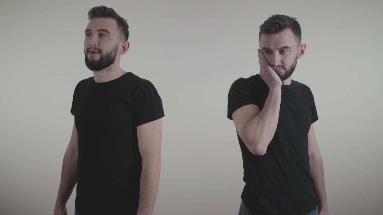 Man with double personality - Free Stock Video