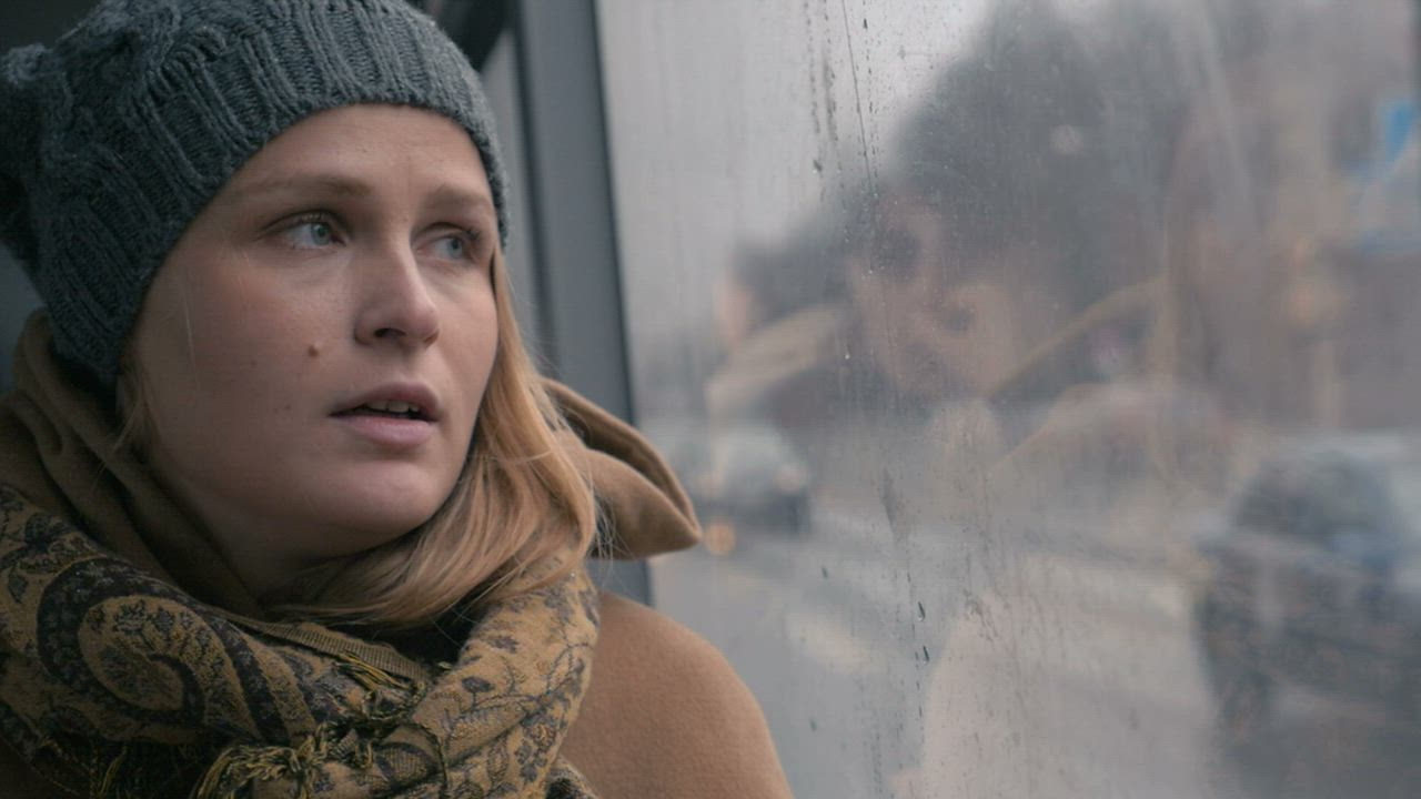 Sad woman taking a bus journey - Free Stock Video